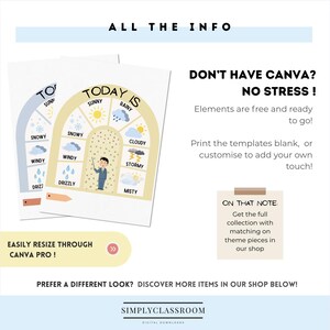 Printable Weather Chart: Editable Classroom Decor (digital Download, A4 ...
