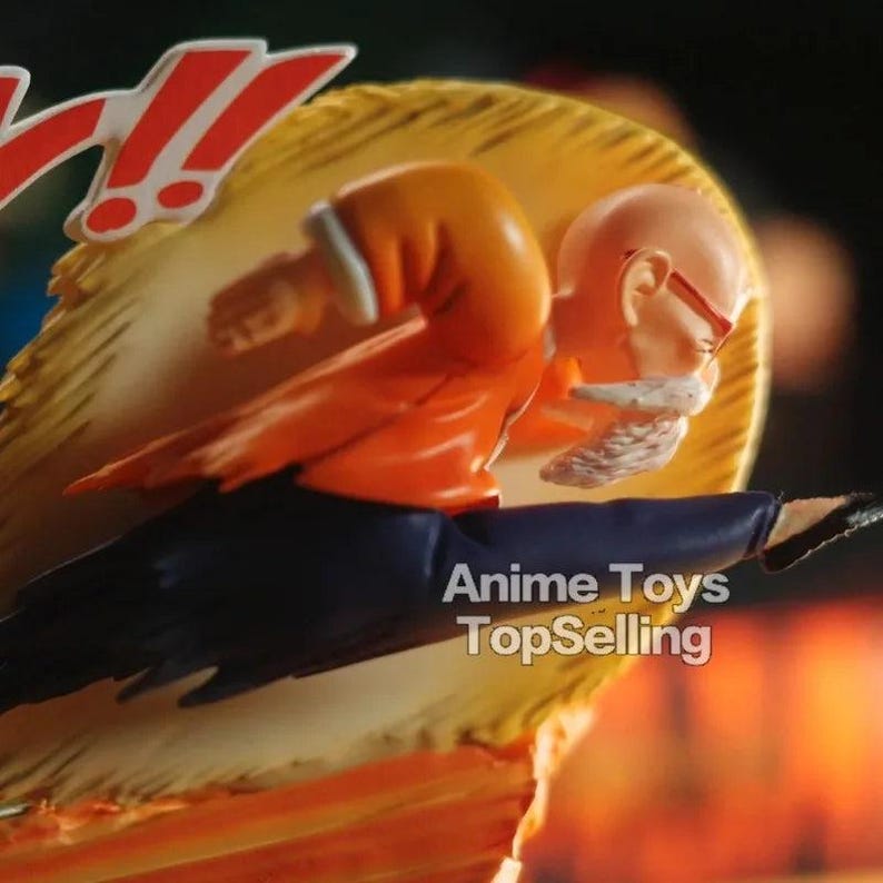 3.93in/10cm Anime Dragon Ball Z Goku and Krillin Master Roshi PVC ...