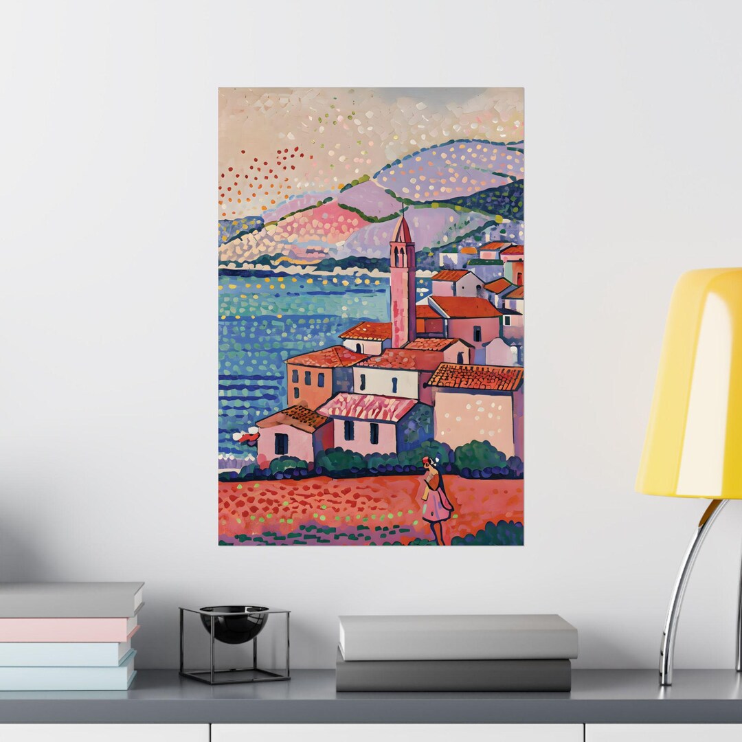 Pointillism Matisse Style Matte Vibrant Poster, Colorful Print, Wall ...