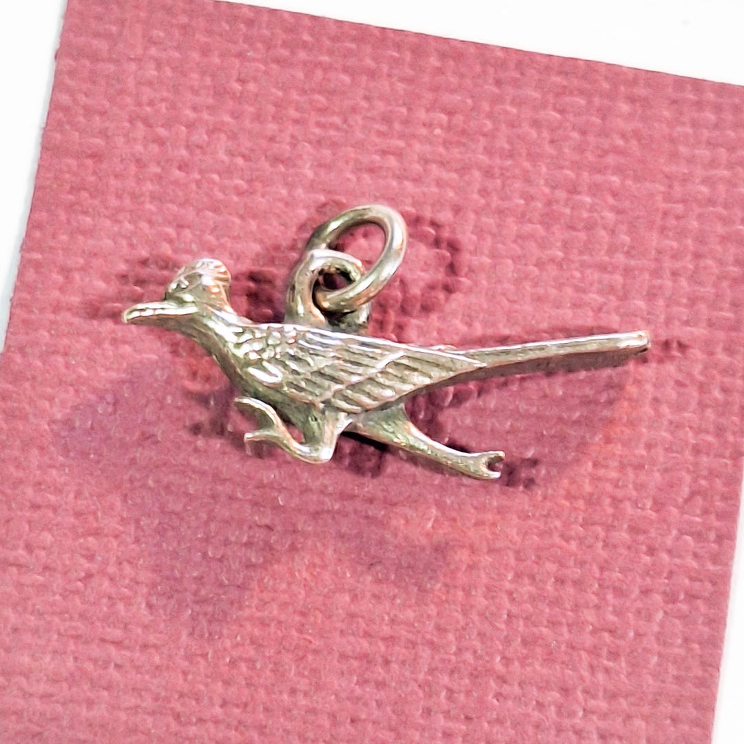 Vintage Sterling Silver Roadrunner Charm, Southwestern Travel Souvenir ...