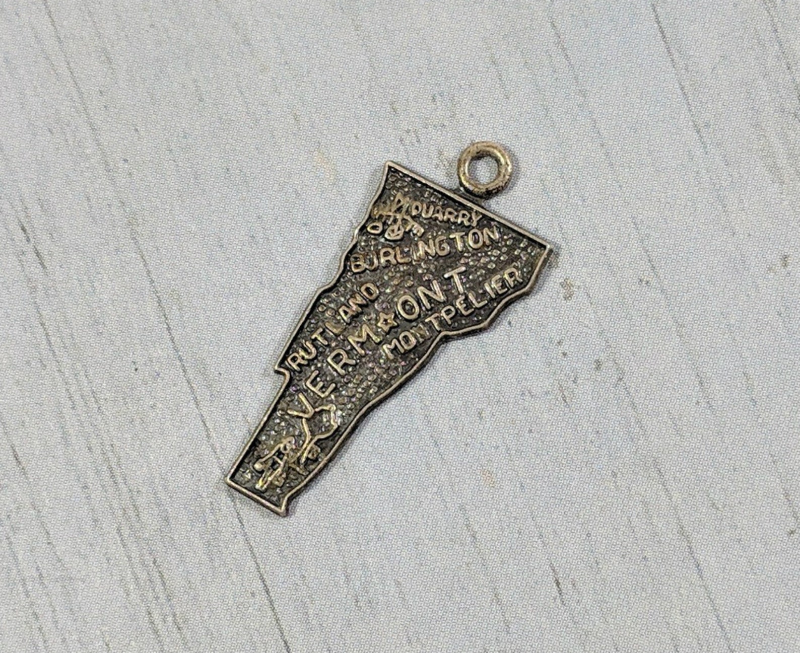 Vintage Vermont State Charm Sterling Silver Vermont Charm for | Etsy