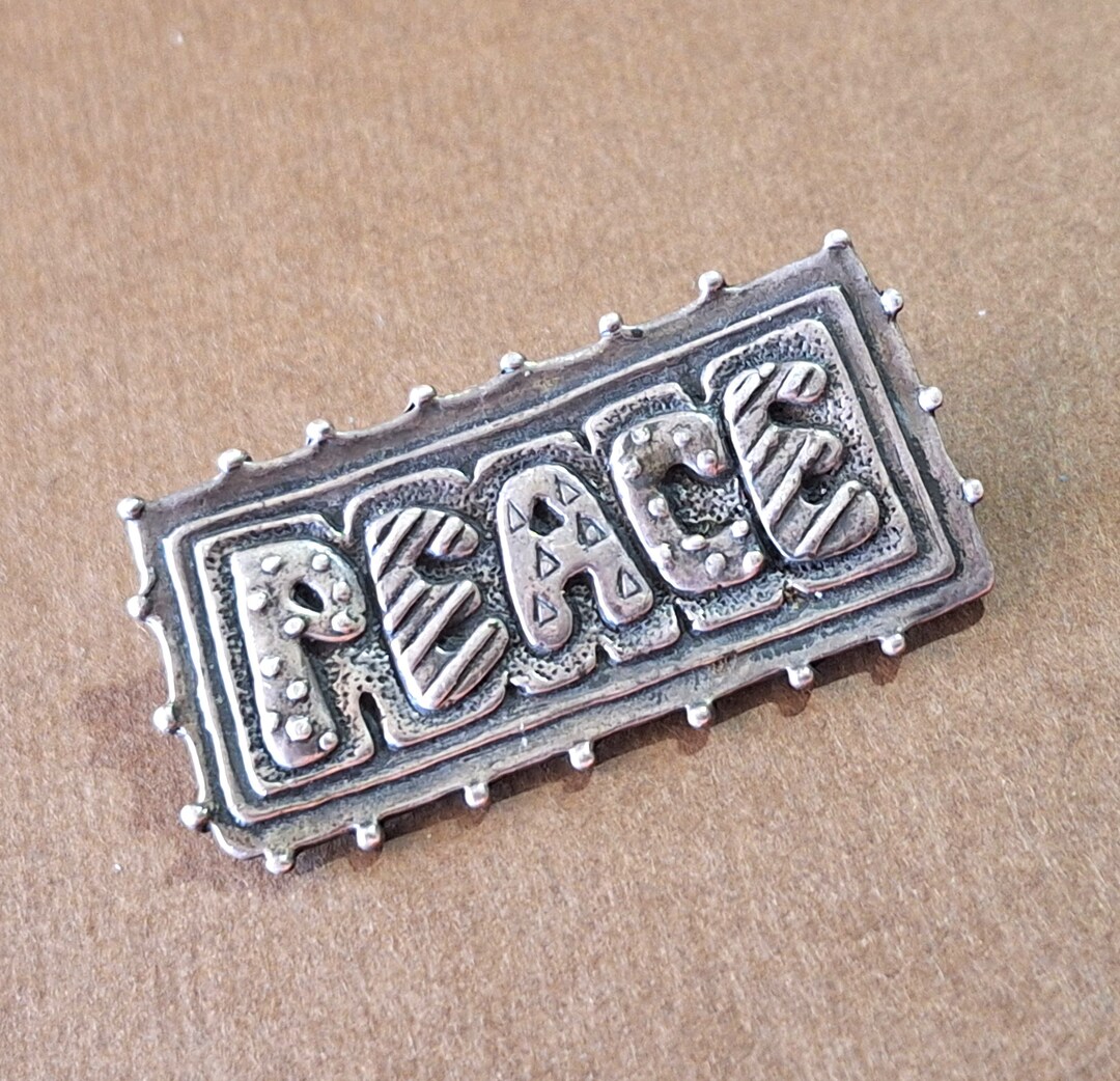 Vintage Tabra Sterling Silver PEACE Brooch, Signed, Peace Forever, Fun ...