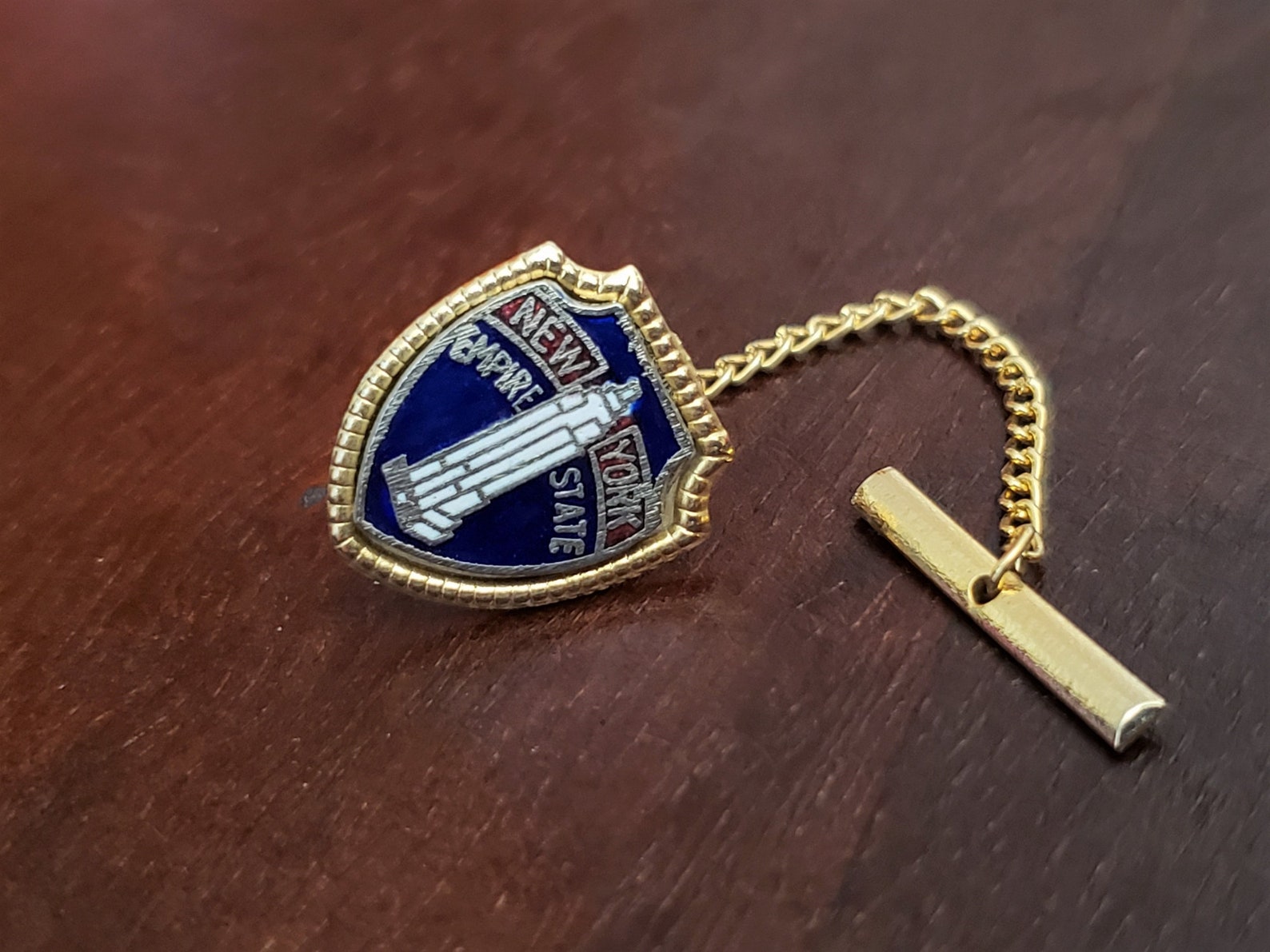 Vintage New York Empire State Building Tie Tack Pin Shield - Etsy