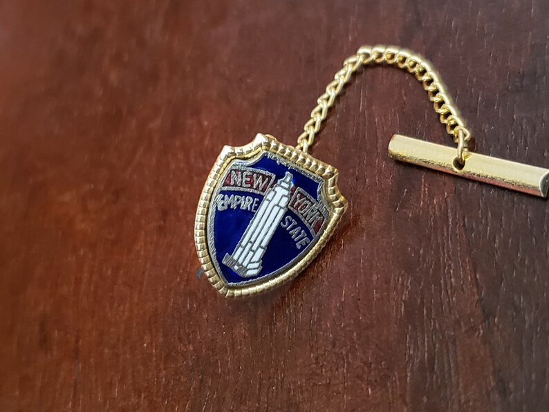 Vintage New York Empire State Building Tie Tack Pin Shield - Etsy