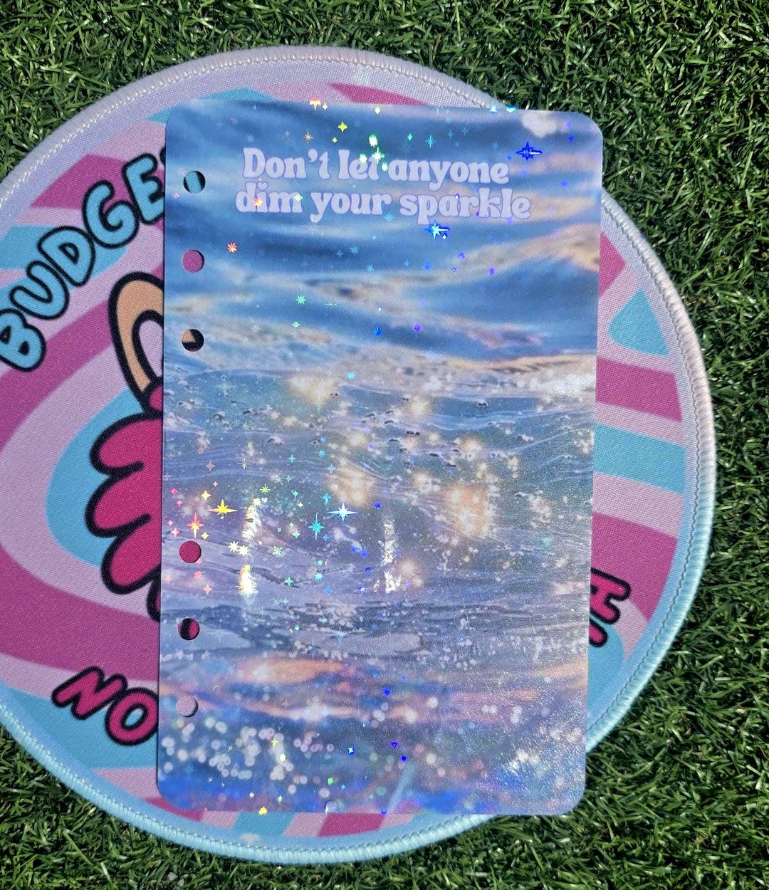 Sparkly Sea A6 or A5 Binder Dashboard for Cash Stuffing Binder, Cash ...