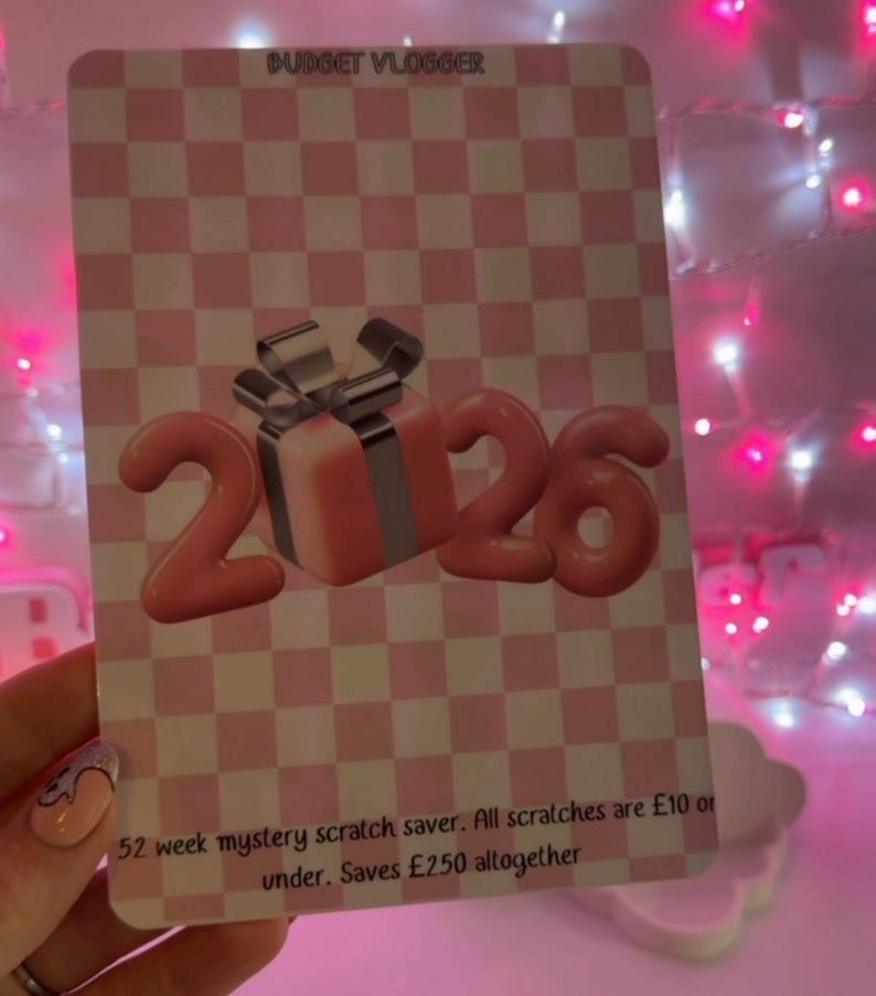 A5 52 Week Mystery Scratch Off. Notes Saves 650 : 52 Week Scratch off ...