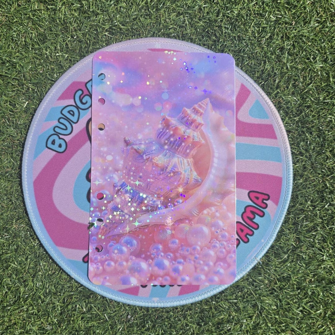 Pink Sparkly Seashell Cash Stuffing Binder Dashboard (A6 or A5 - Etsy UK