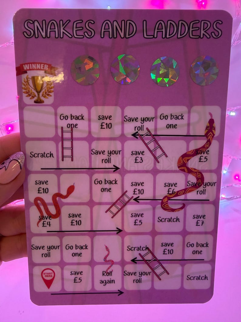 A5 Cash Stuffing Game: Snakes and Ladders Double Sided Budget Binder - Etsy