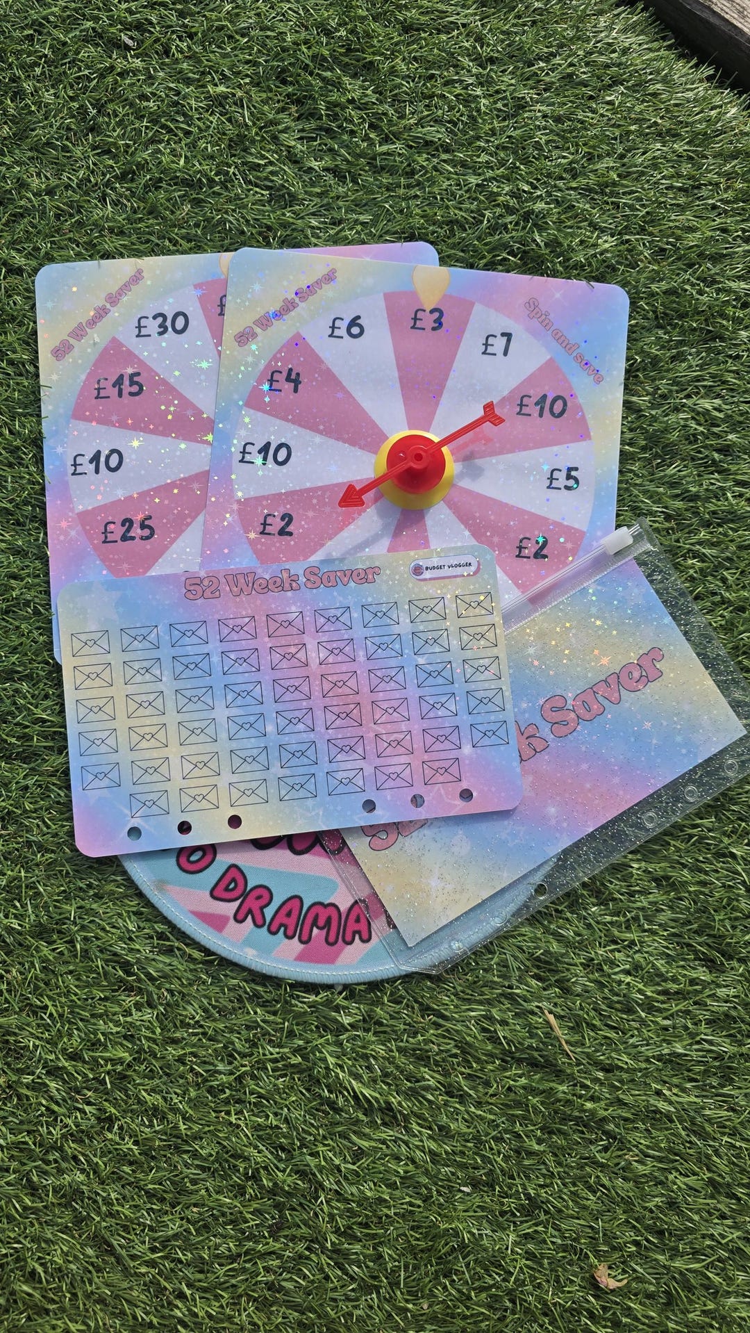 Holographic 52 Week Savings Challenge Tracker: Cash Envelope Budgeting ...