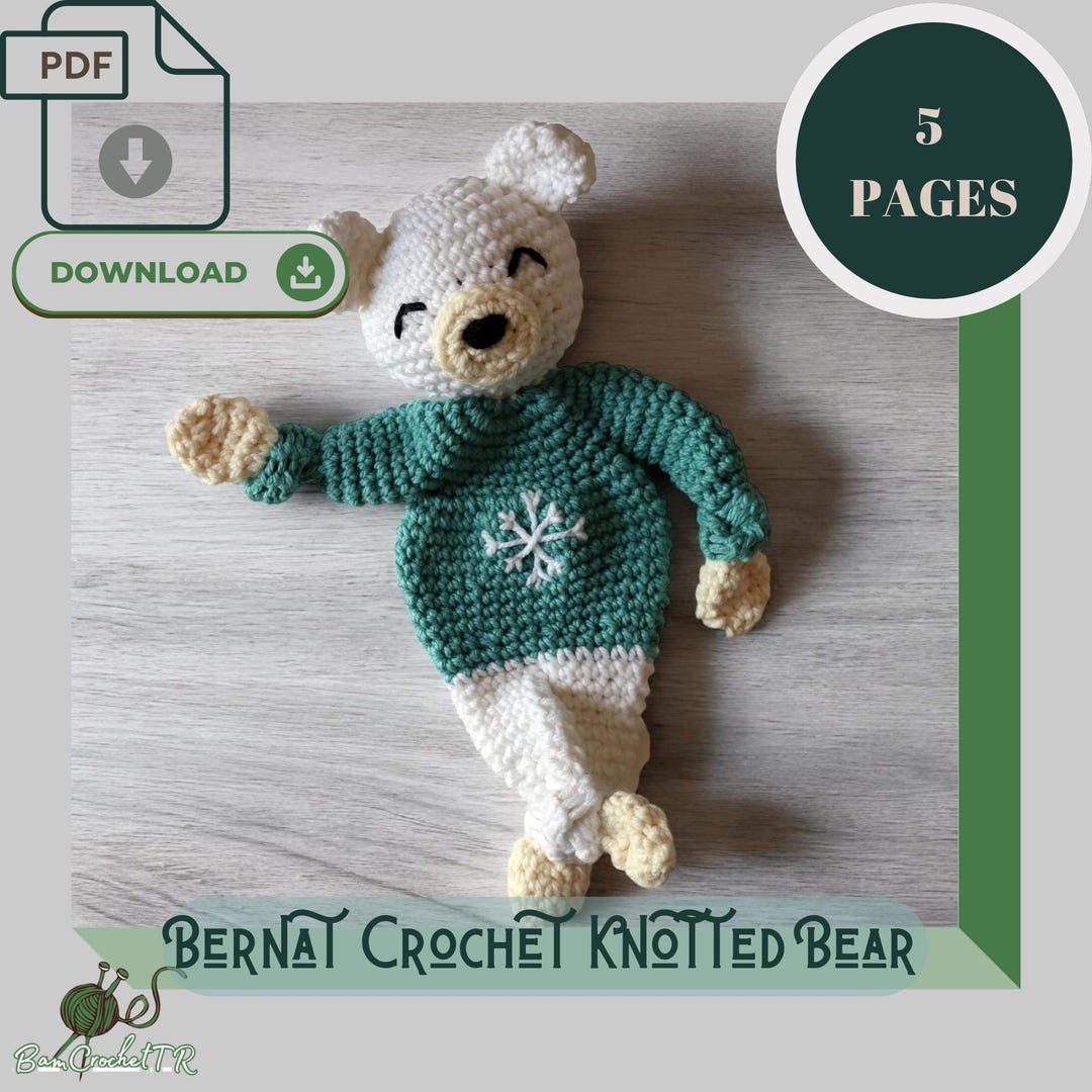 Easy Bernat Crochet Pattern | DIY | Amigurumi Bear | Animal Crochet ...