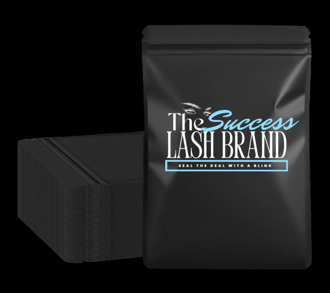 Resealable LOGO Packaging Bags – 100 Pcs – for Lip Gloss, Lashes, Nails ...