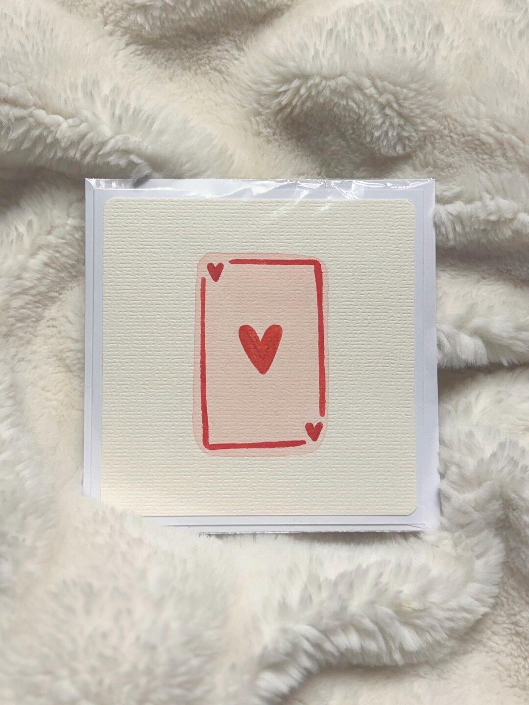 Hand-painted Ace of Hearts Card - Etsy