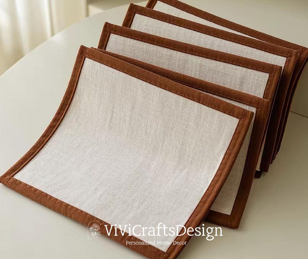 Handmade Double-layer Ramie Table Placemat | 30x40cm (12x16") – 360GSM ...