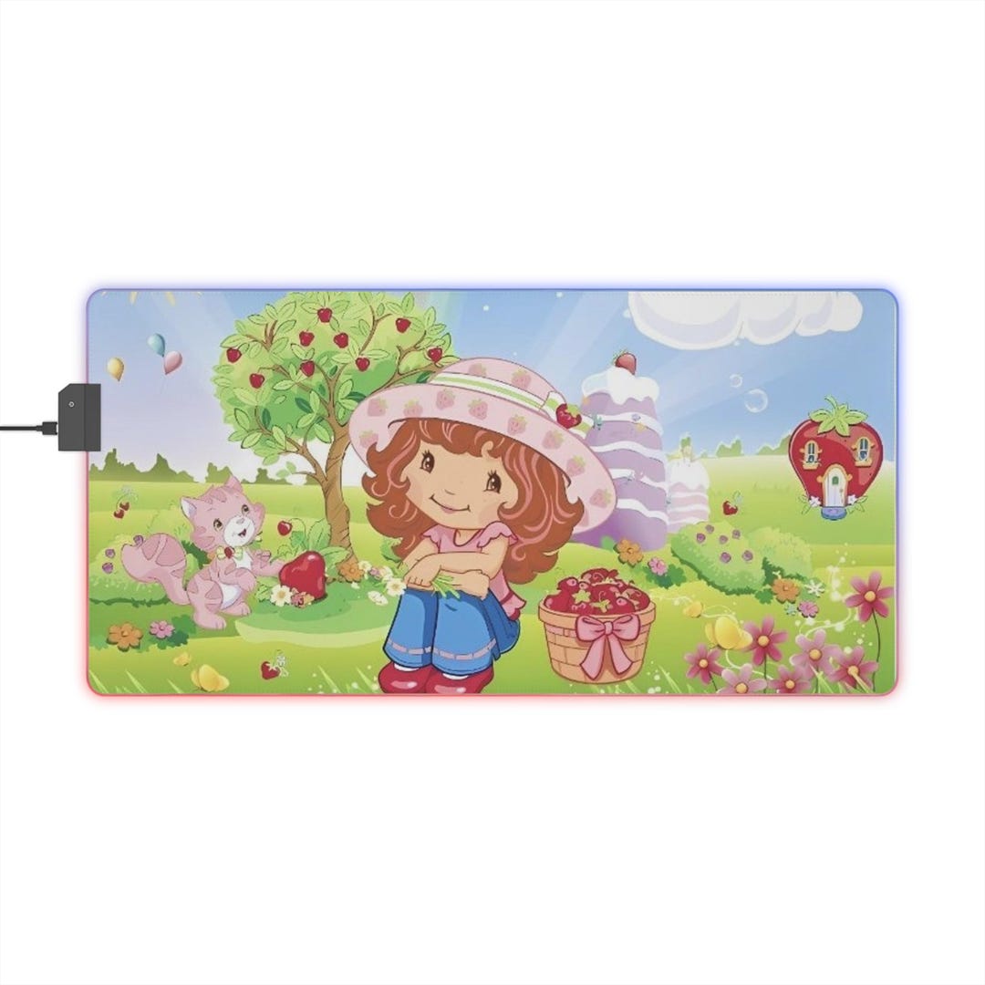 Strawberry Shortcake LED Gaming Mouse Pad Desk Mat, Cute Mousepad for ...