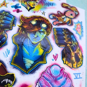Vi Arcane Stickers: Colorful Character Art - 2 Sheet Set - Etsy