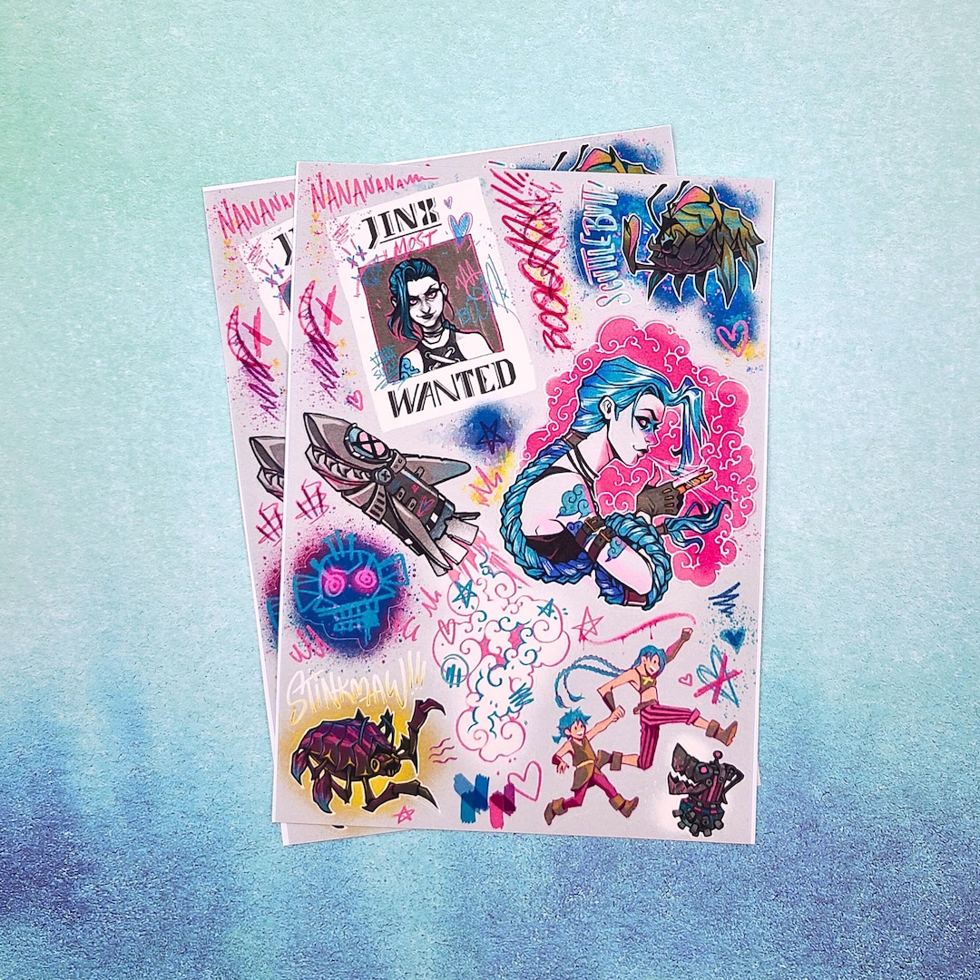 Jinx Arcane Stickers | Get Jinxed! Stickers - Etsy