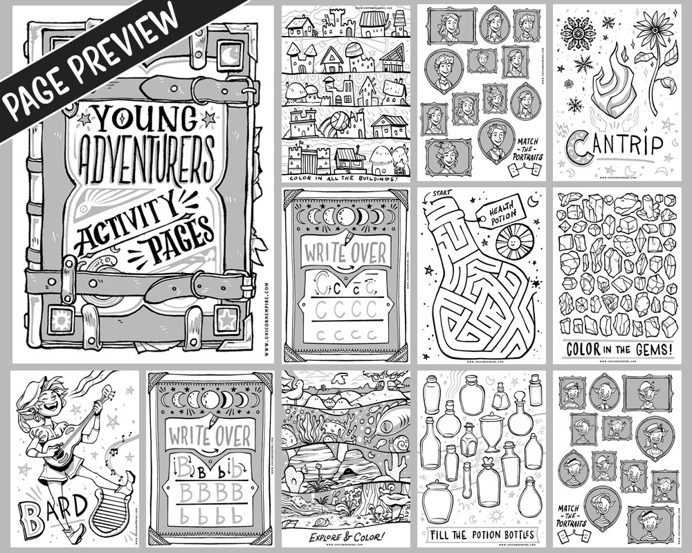 Young Adventurer's Printable Activity Book - D&D With Kids - Digital ...