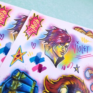 Vi Arcane Stickers: Colorful Character Art - 2 Sheet Set - Etsy