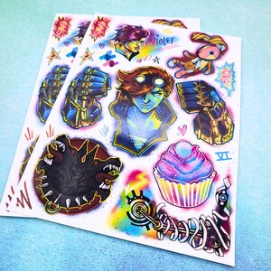 Vi Arcane Stickers: Colorful Character Art - 2 Sheet Set - Etsy