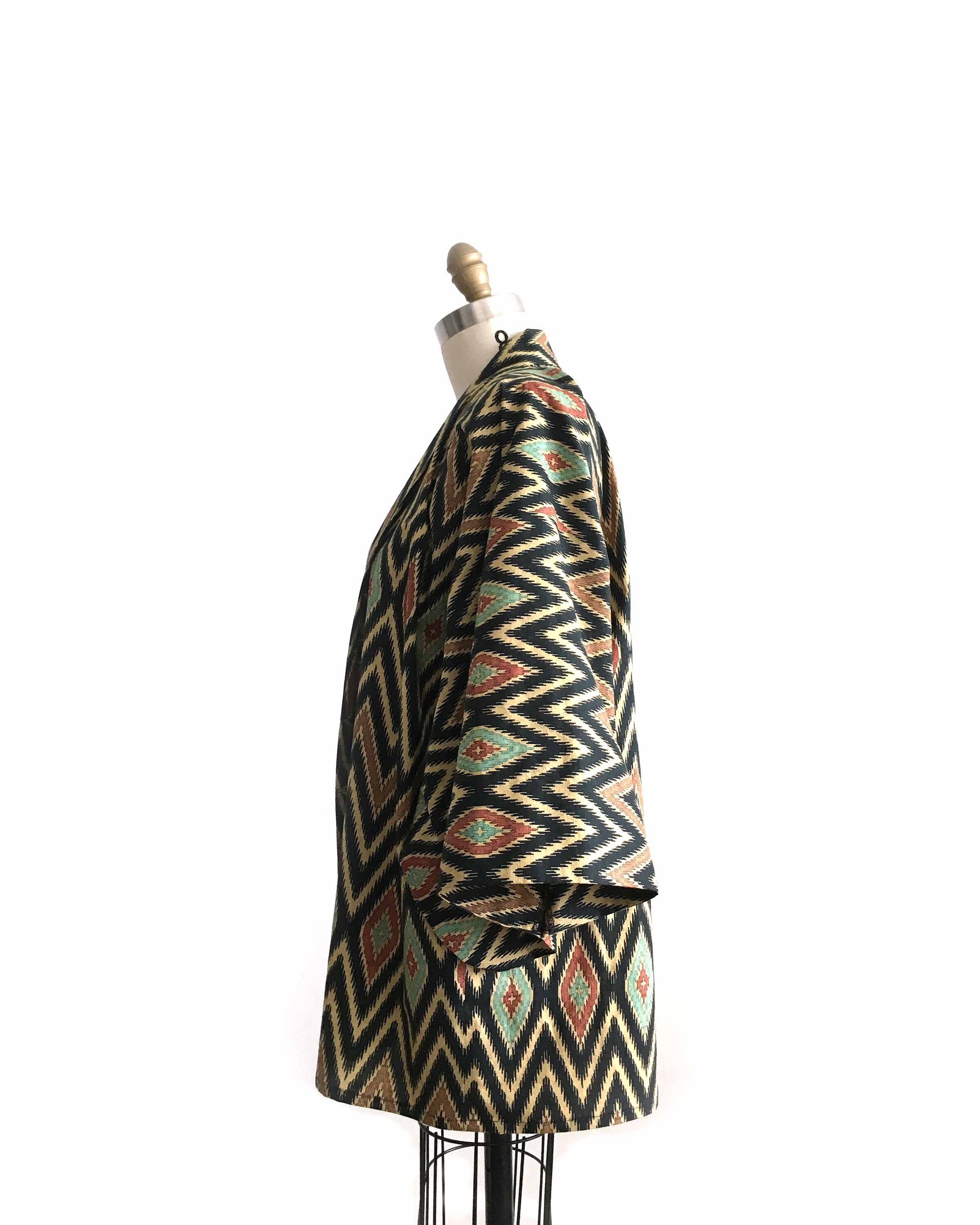 Cotton Haori, Traditional Print Fabric, Kimono Outer, Spring Robe ...