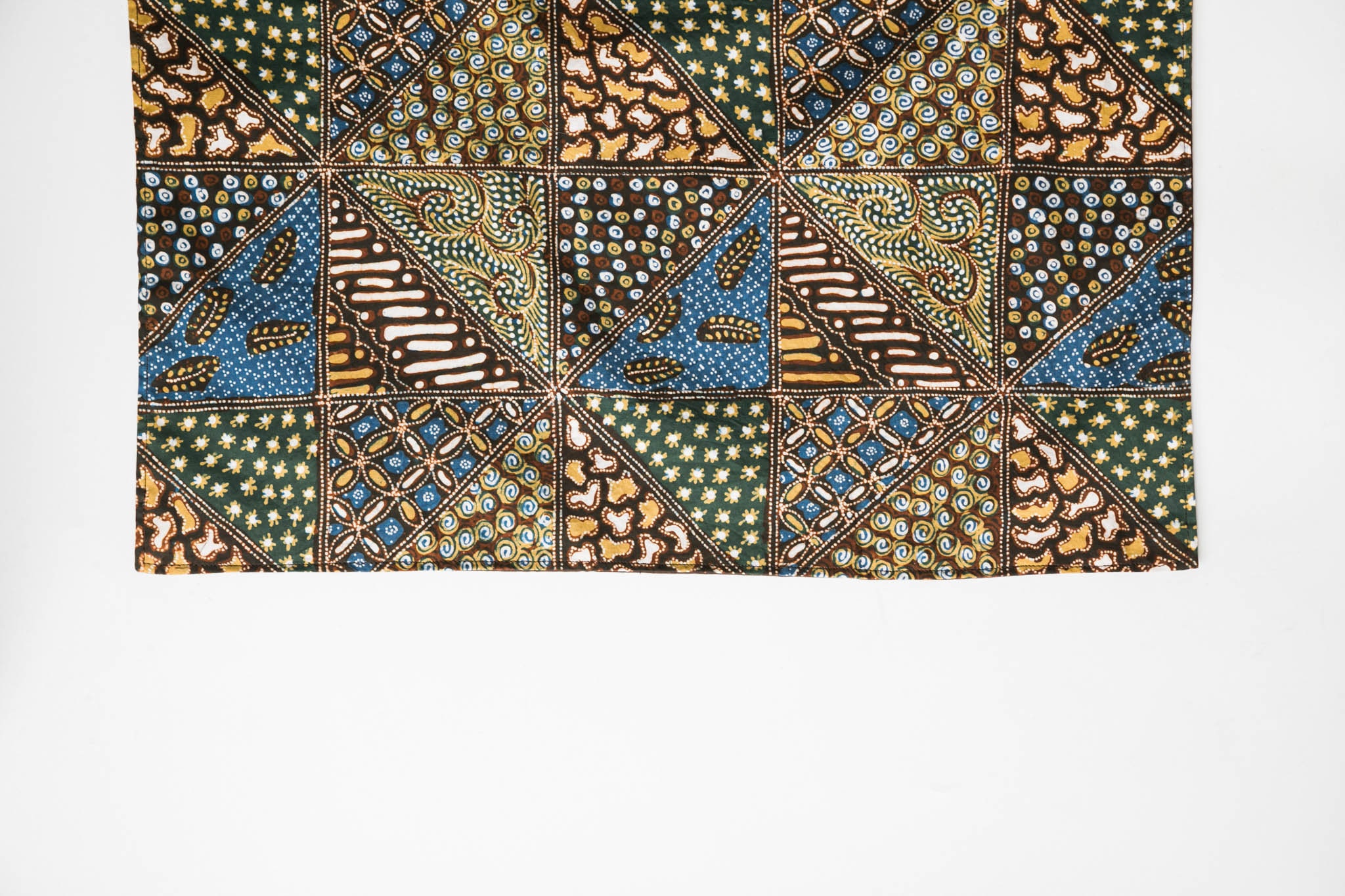 Long Table Runner Batik 108" | Tambal Motif | Naturally Dyed Tree Bark ...