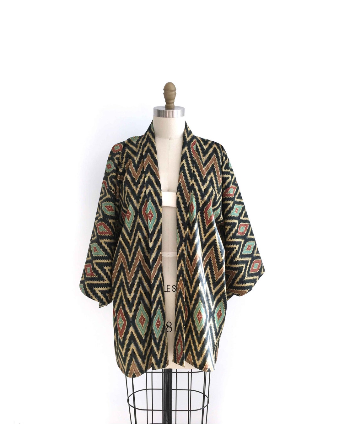 Cotton Haori, Traditional Print Fabric, Kimono Outer, Spring Robe ...