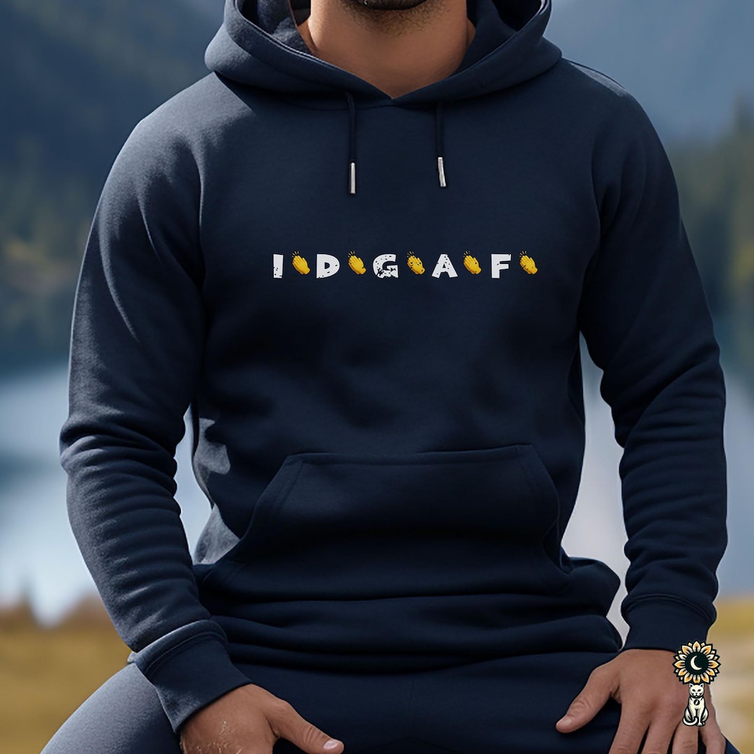 IDGAF Clapping Hands Emoji Hoodie: Sarcastic Anti-social Long Sleeve ...