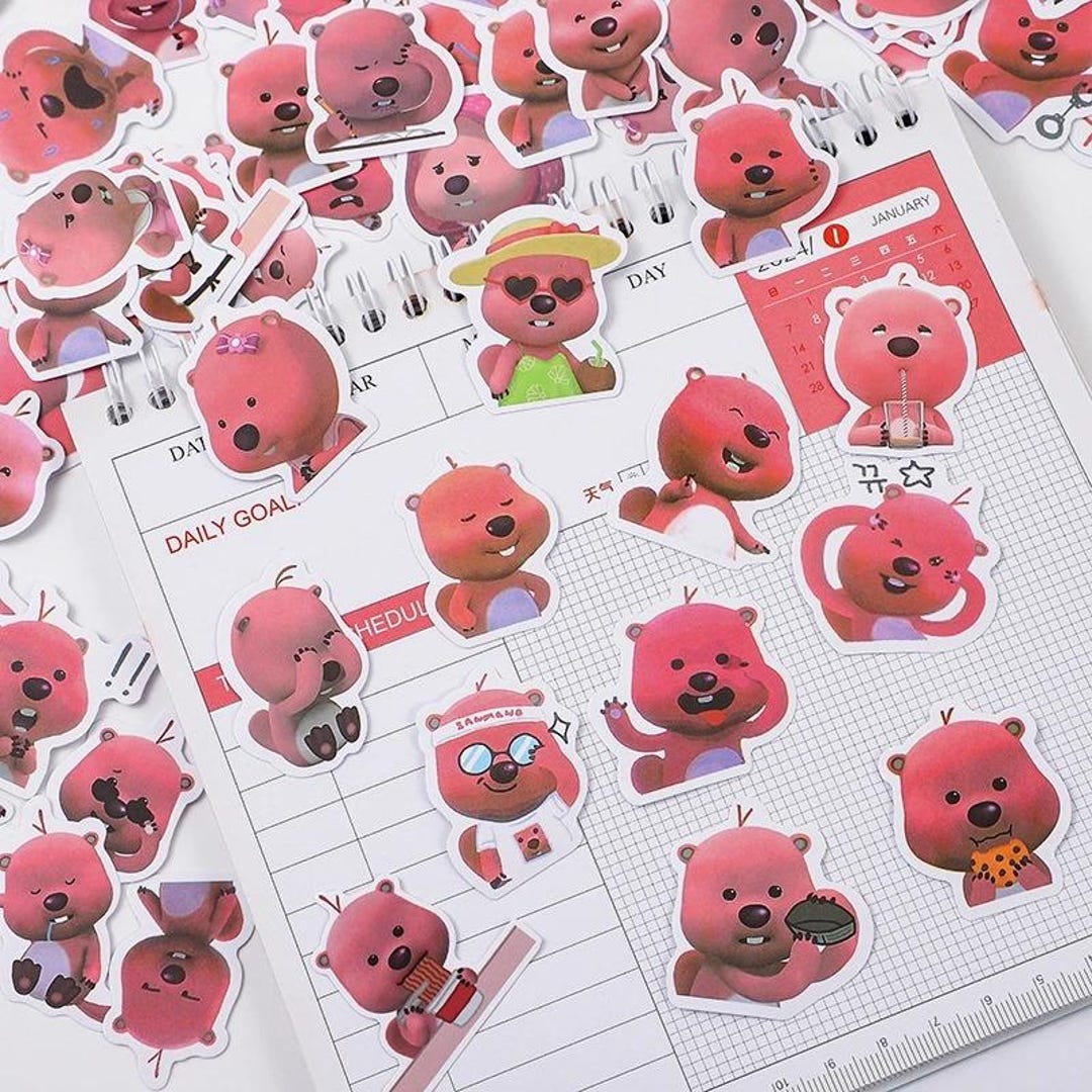 120PCS Loopy Stickers Anime Diary Decal DIY Cartoon Skateboard Laptop ...