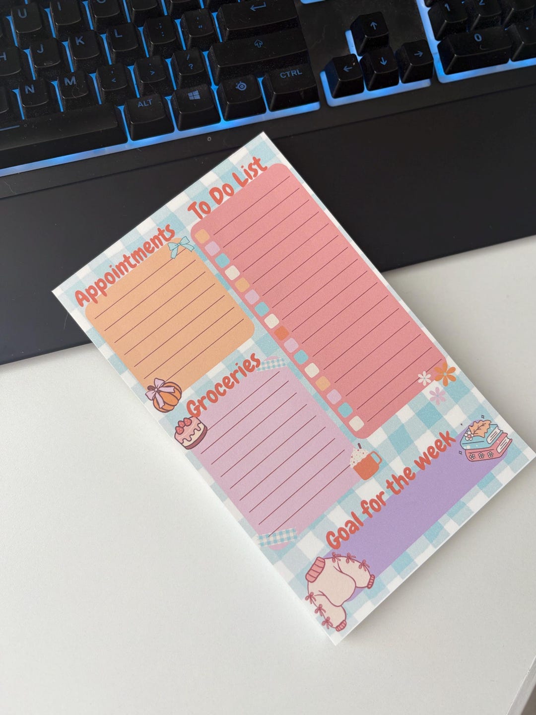 Girly Fall Notepad | Tear Away To-do List Pad | 5x8” Coquette Fall ...