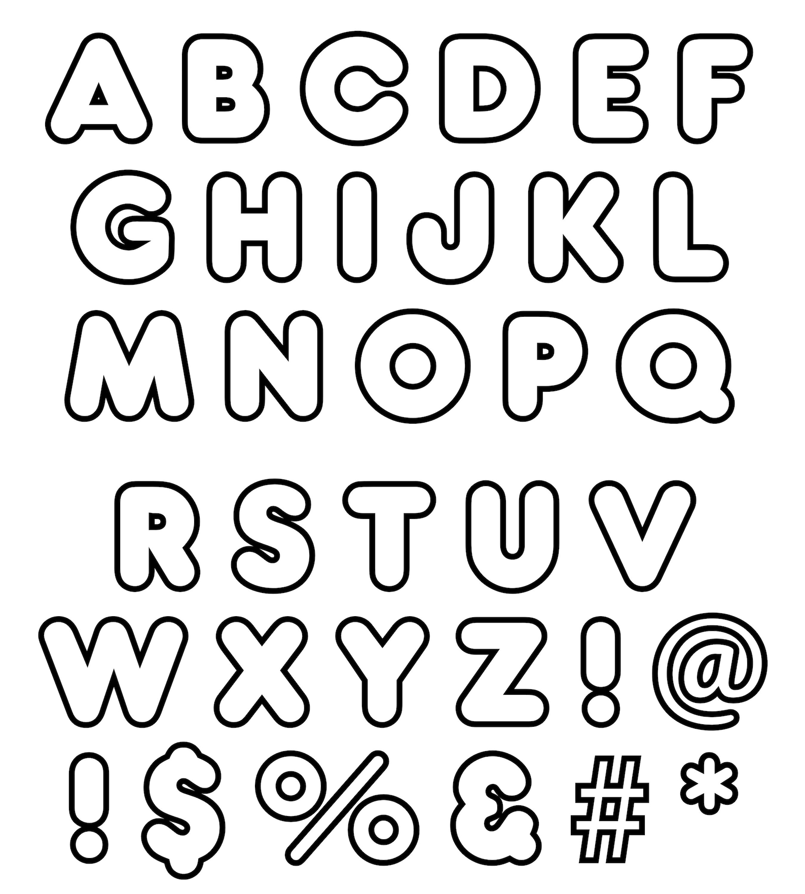 Pack - Cozy Colouring Alphabet Stickers (34 Letters and Symbols) - Etsy