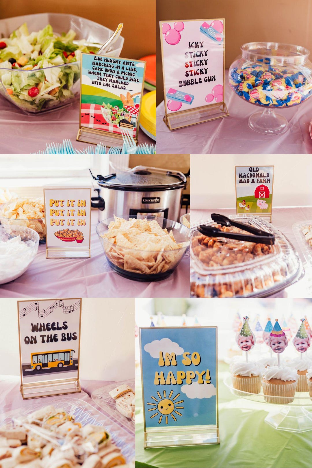 Ms Rachel Food Cards | Party Food Card | 9 Card Bundle | Nursery Rhymes ...