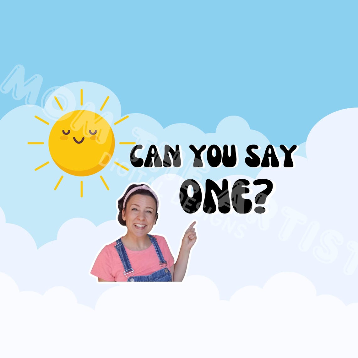 Ms Rachel Round Backdrop Design | Can You Say ONE? Background | Mrs ...