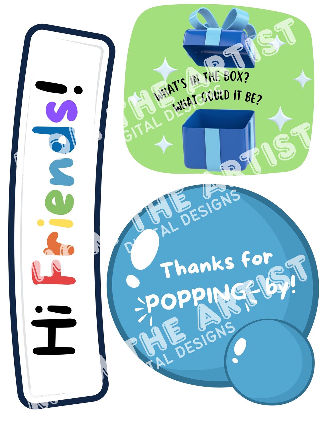 Ms Rachel Party Signs | Thanks for Popping by | Whats in the Box | Hi ...