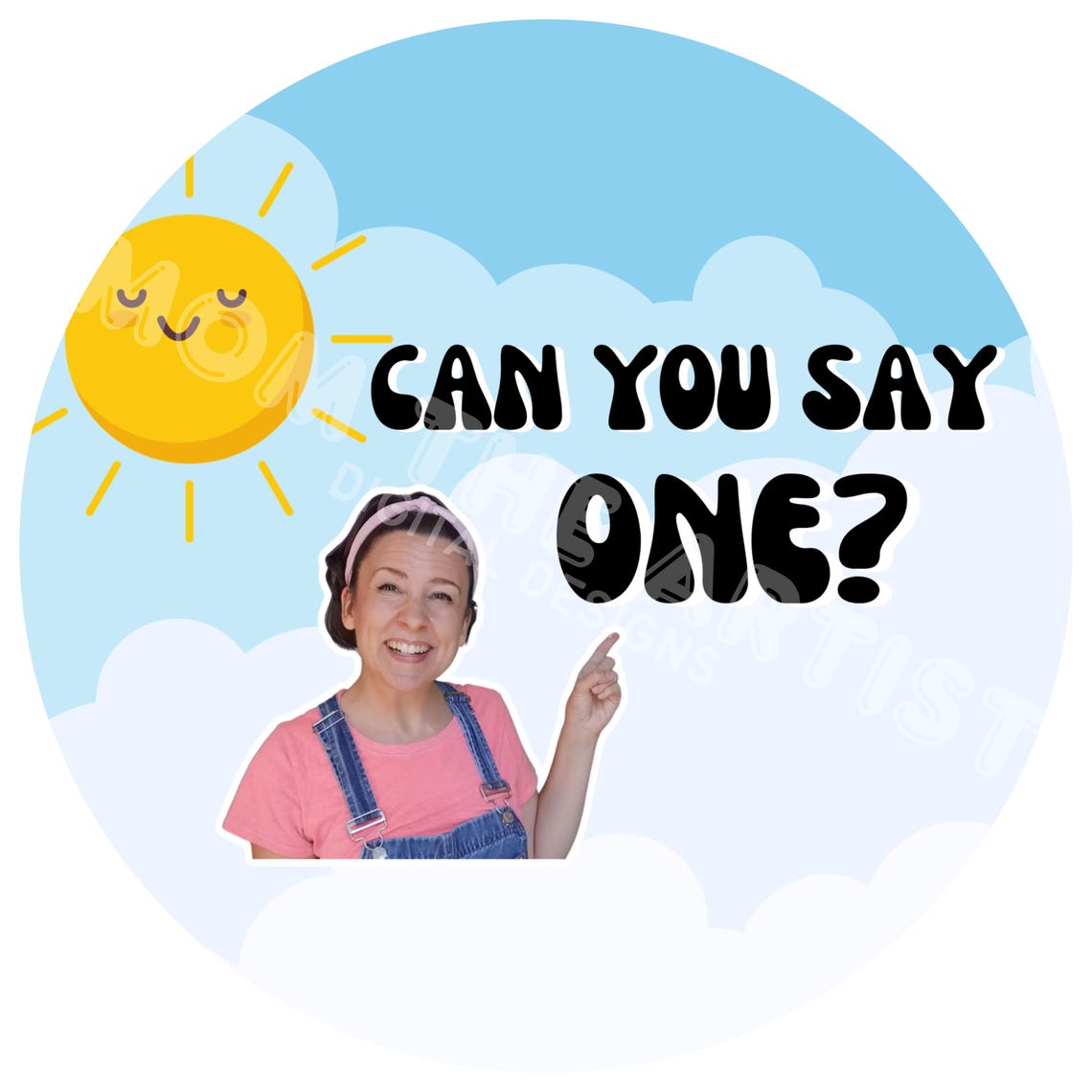 Ms Rachel Round Backdrop Design | Can You Say ONE? Background | Mrs ...