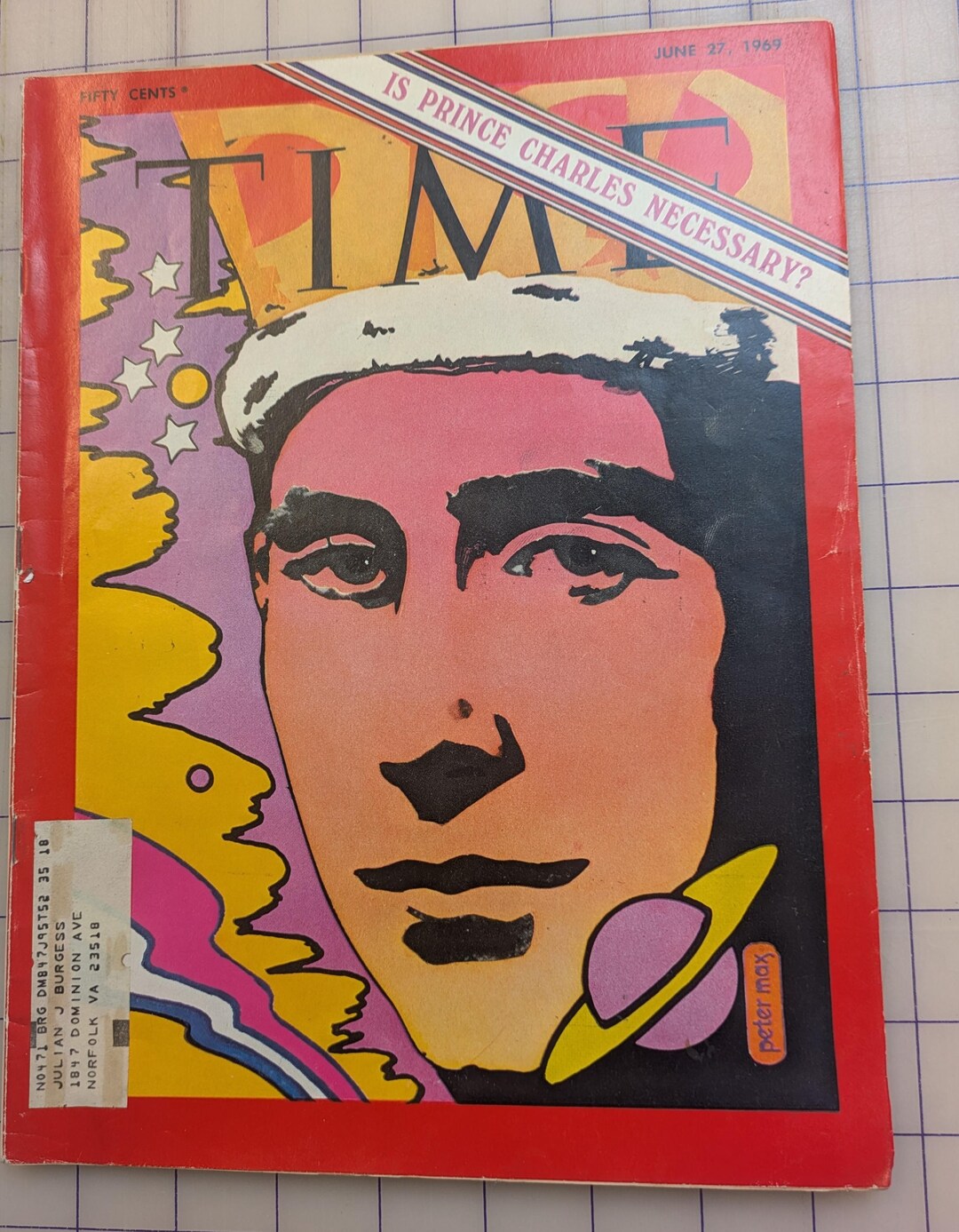 Time Magazine June 27, 1969 Peter Max Cover - Etsy