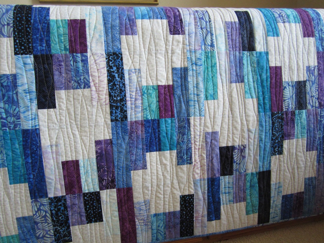Handmade Quilt Batik Patchwork Quilt Jewel Tones Handmade Gift - Etsy