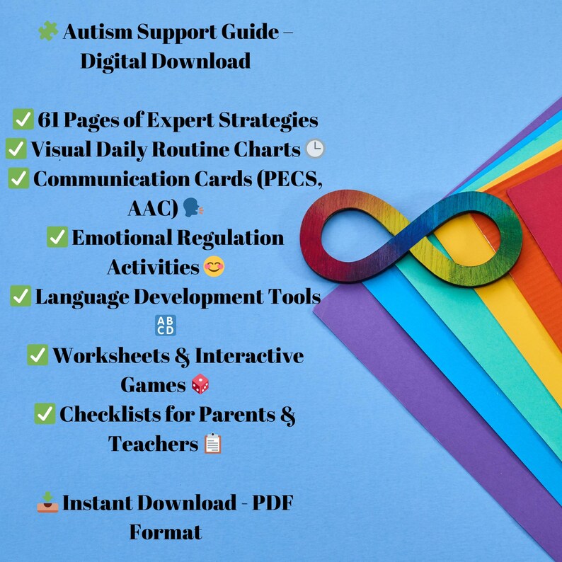 Autism Support Guide | Visual Routine & Communication Cards | Printable ...
