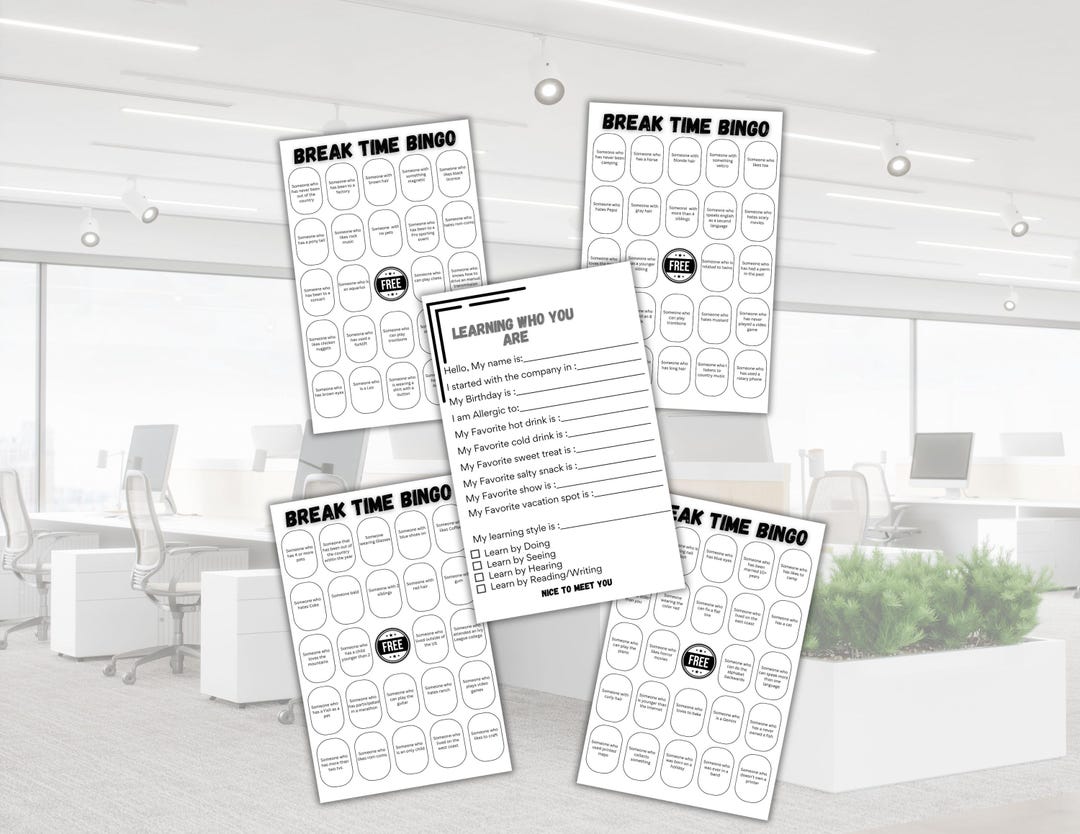 Printable Team Building Bingo is a Great Office Game to Help With ...