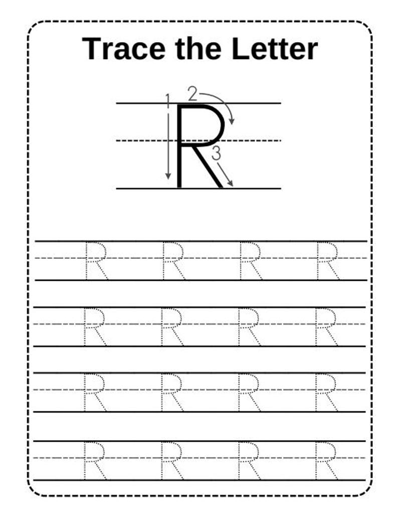 Letter Tracing Worksheet – Uppercase & Lowercase Letters | Printable ...