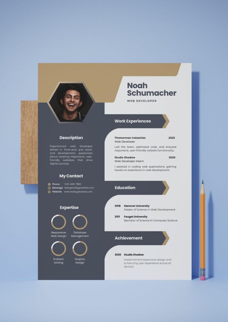 Creative Resume Template With Photo, Cv Template, Modern Resumes for ...