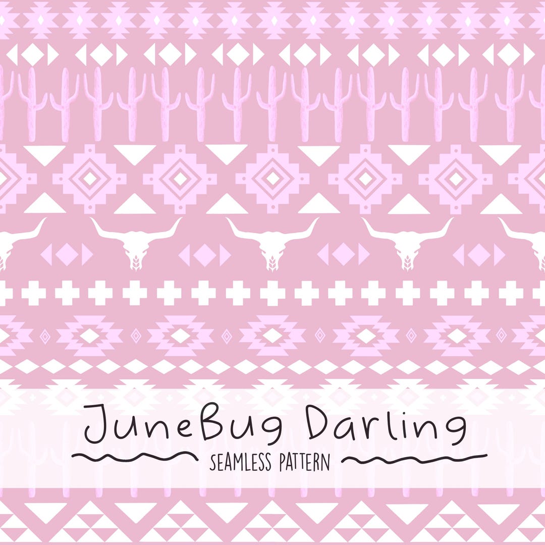 Western Aztec Seamless Repeat Pattern Hand Drawn Digital Art ...