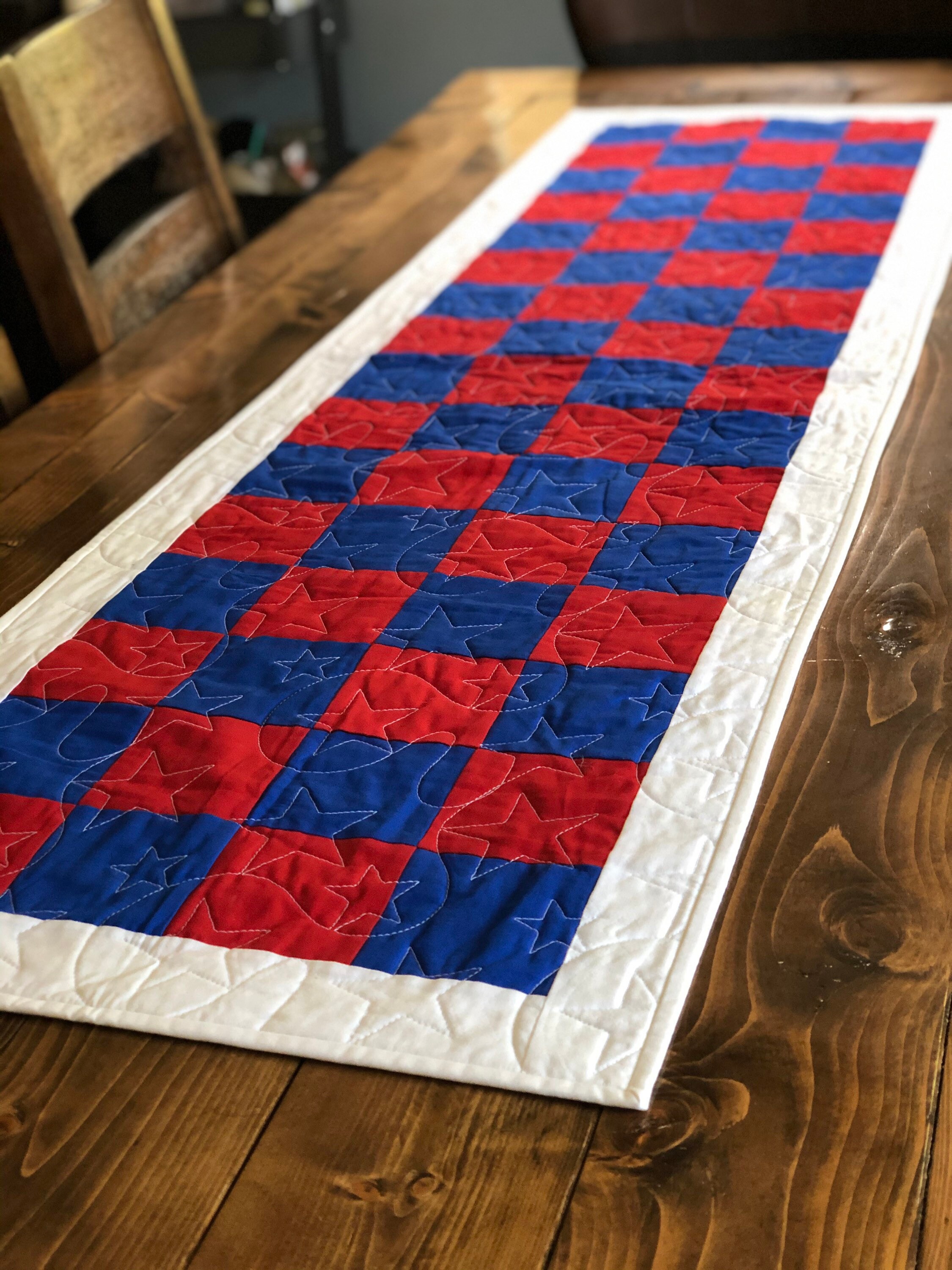 Patriotic Table Runner - Etsy