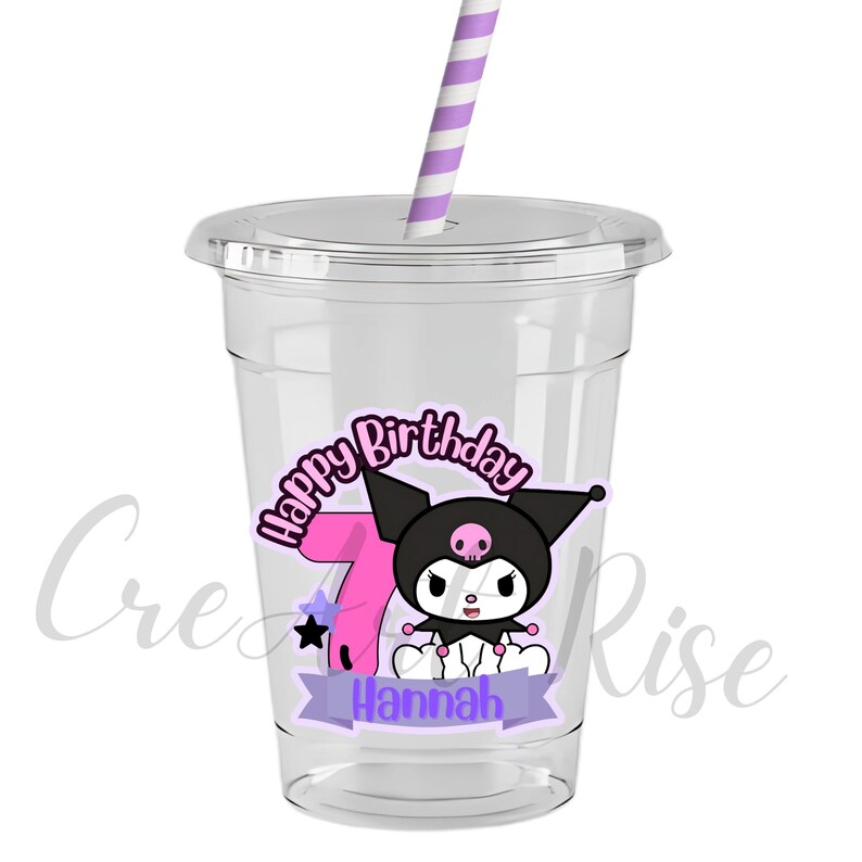 Kuromi, Miffy Kawaii Party Cups – Disposable Cups With Lids & Straws ...