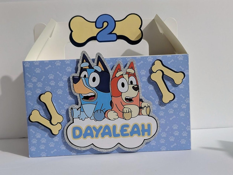 Personalized Bluey Party Favor Boxes / Gable Boxes / Bluey Party Custom ...