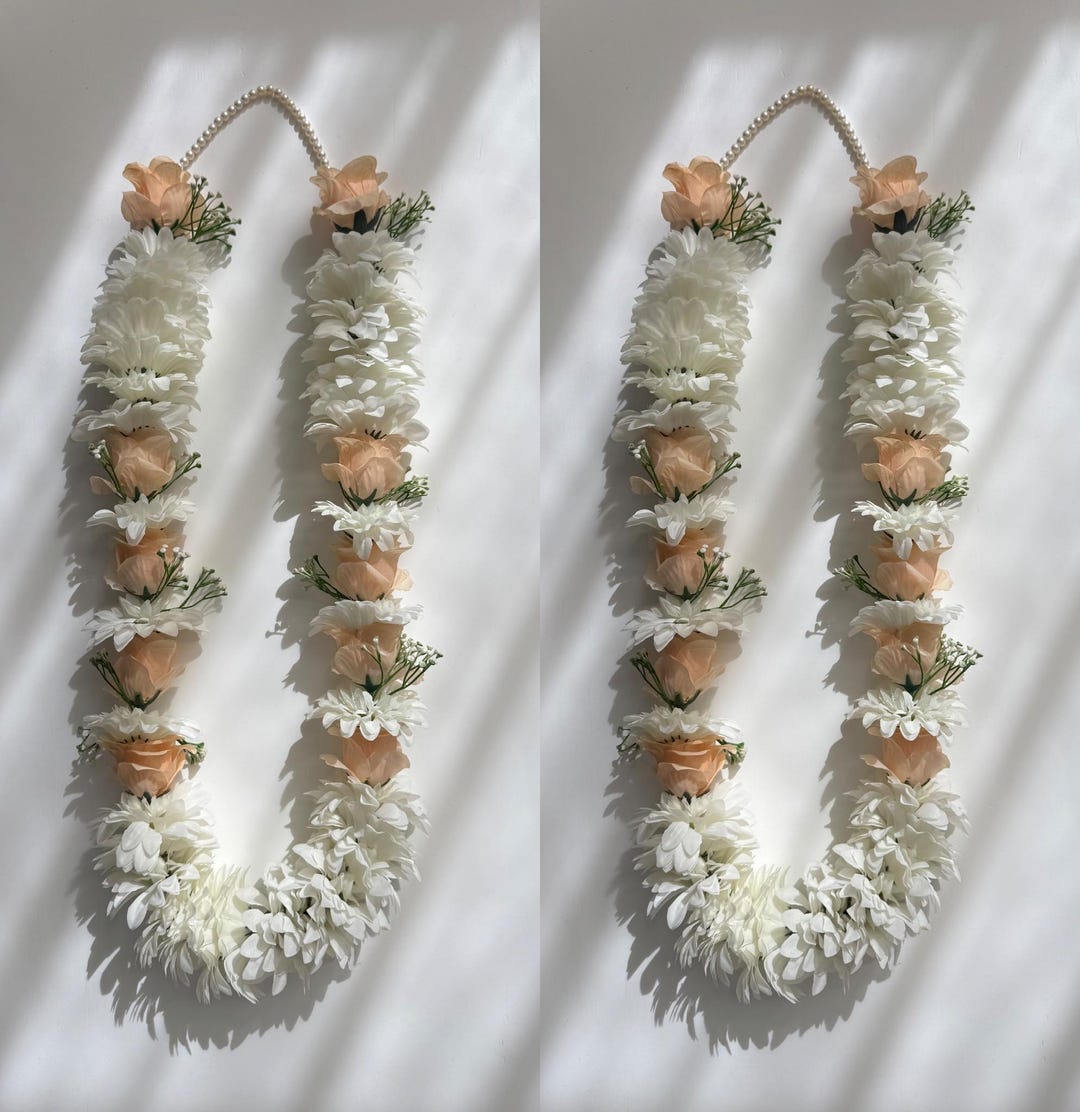 Artificial Rose Flower Haar / Garlands / Varmala / Faux / Mala / Mendhi ...