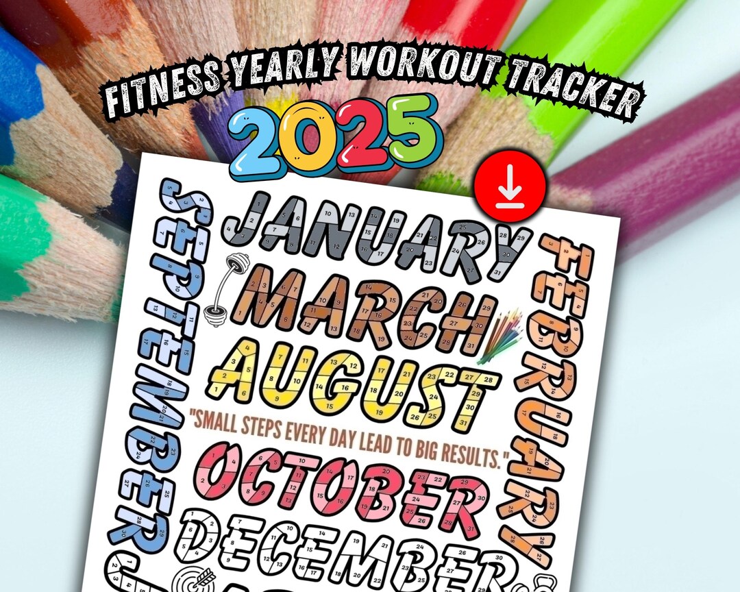 Printable Fitness Workout Coloring Sheet, 2025 Yoga Goal Coloring ...