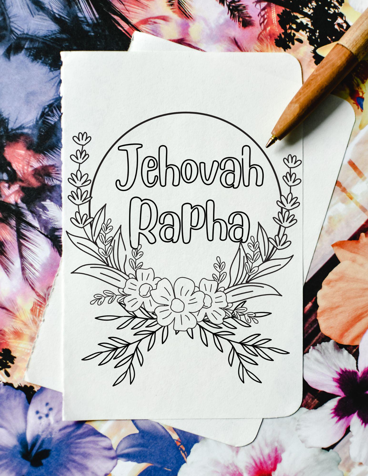 Names of God Coloring Sheets - Etsy