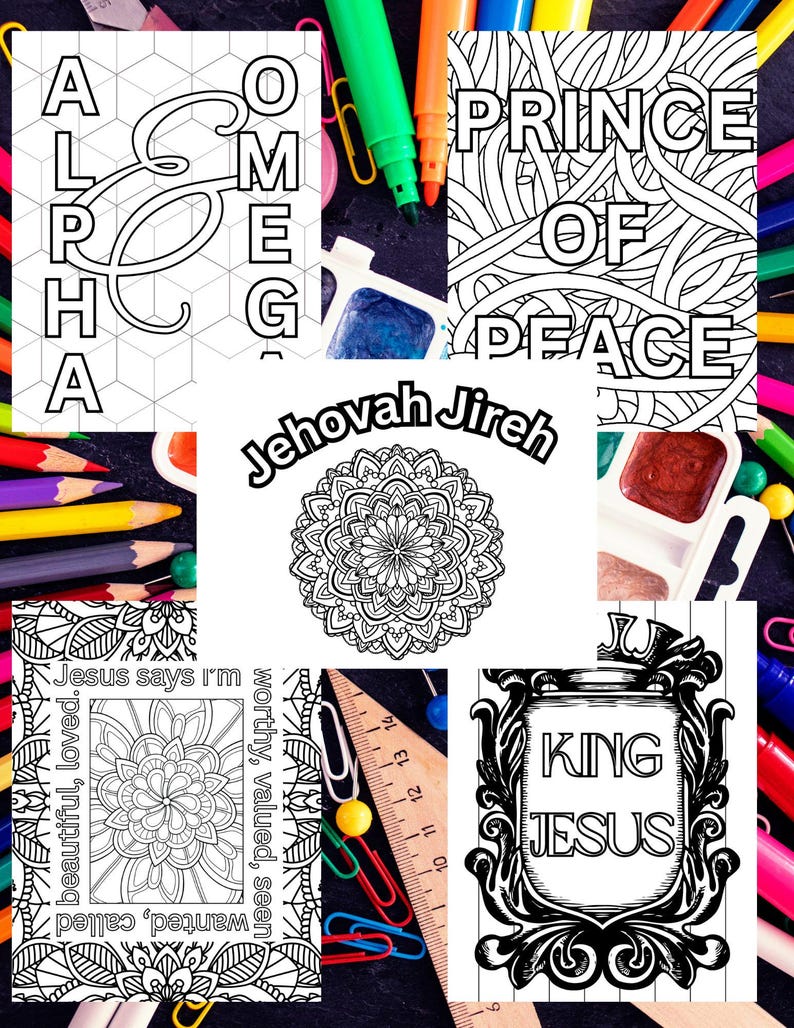 Names of God Coloring Sheets - Etsy