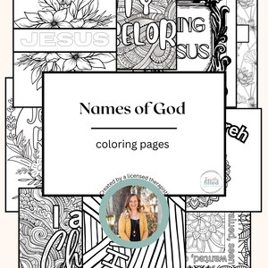 Names of God Coloring Sheets - Etsy