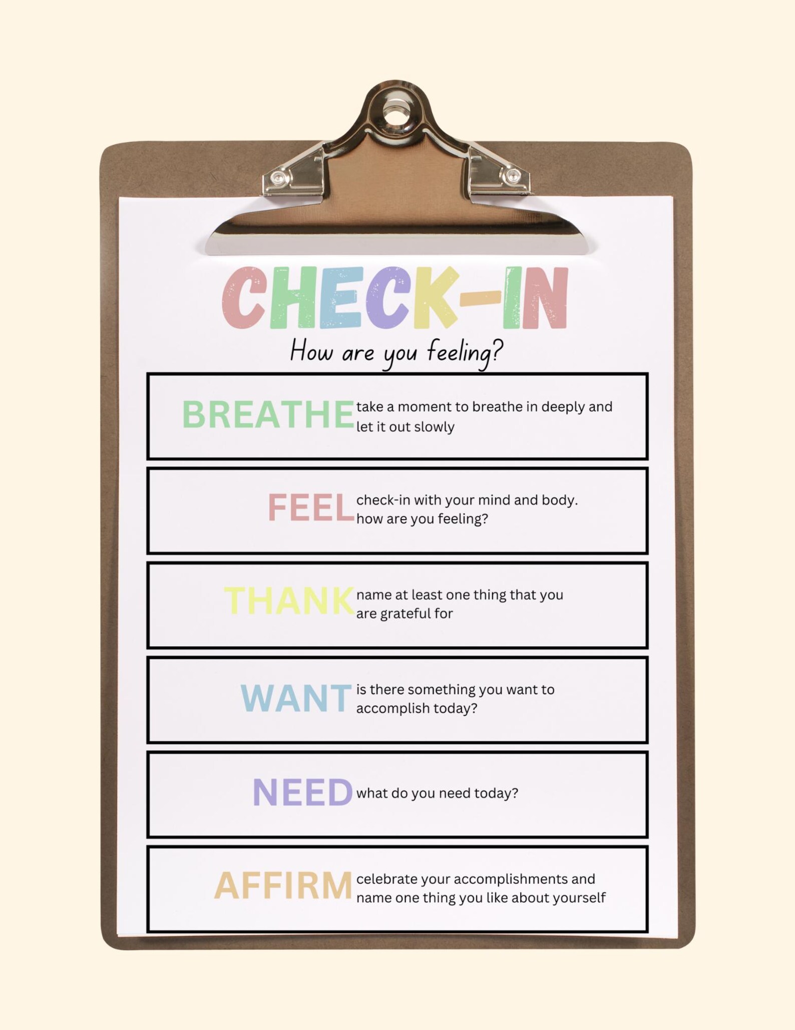 Social-emotional Check-in Sheet K-12th Grade - Etsy